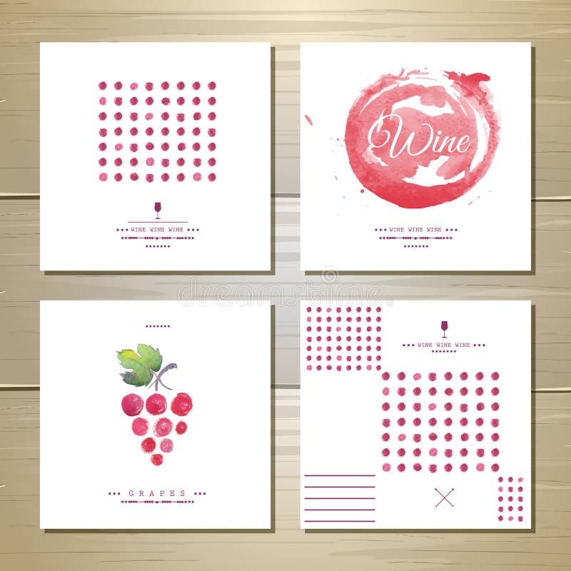 Art Wine Cards and Labels Design. Stock Vector - Illustration of labels ...