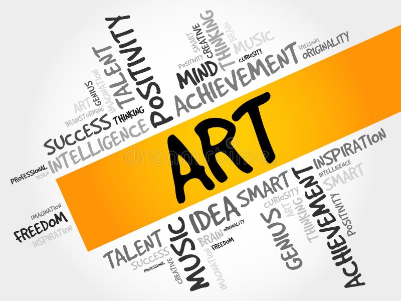 ART word cloud collage stock illustration. Illustration of frame ...