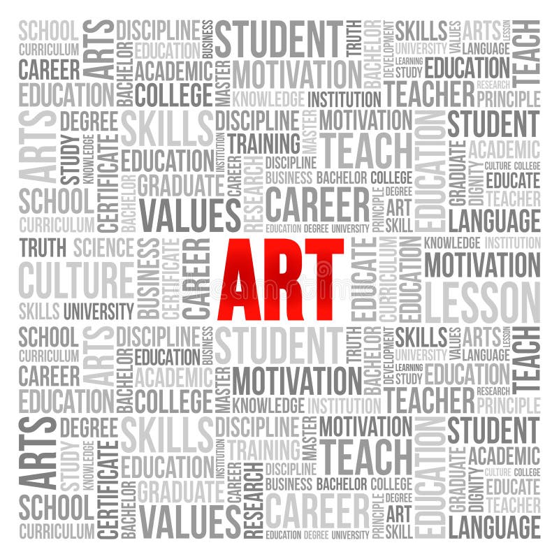 ART Word Cloud Collage, Creative Education Concept Background Stock ...