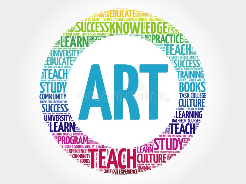 ART word cloud stock illustration. Illustration of decorative - 206478696