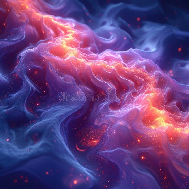 The Art Work of Flames Fluctuates in Waves with Dramatic Colorful Lines ...