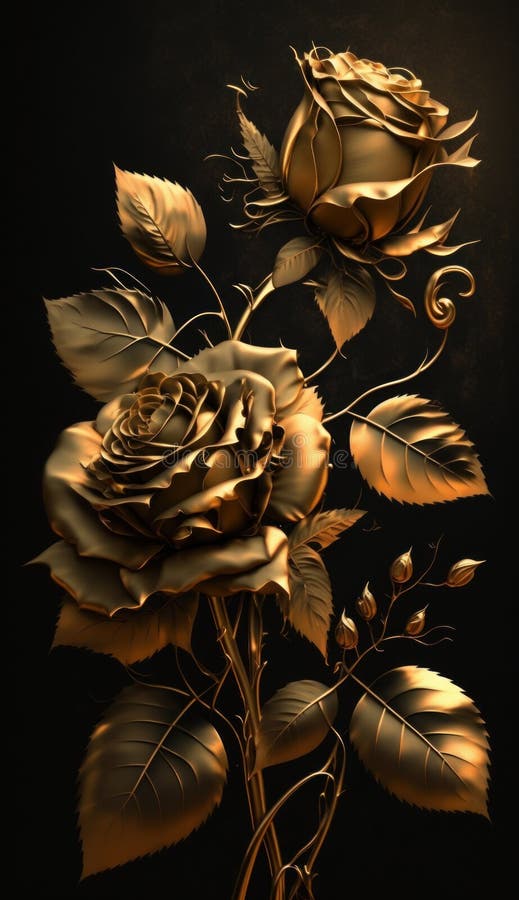 137 Golden Roses Vector Stock Photos - Free & Royalty-Free Stock Photos ...