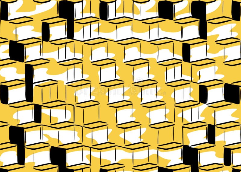 Yellow Color Pattern Background Stock Illustration - Illustration of ...