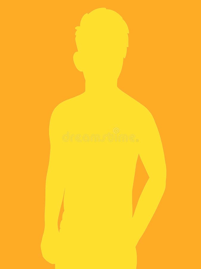 Yellow and Orange Color of Shape Man Stock Illustration - Illustration ...