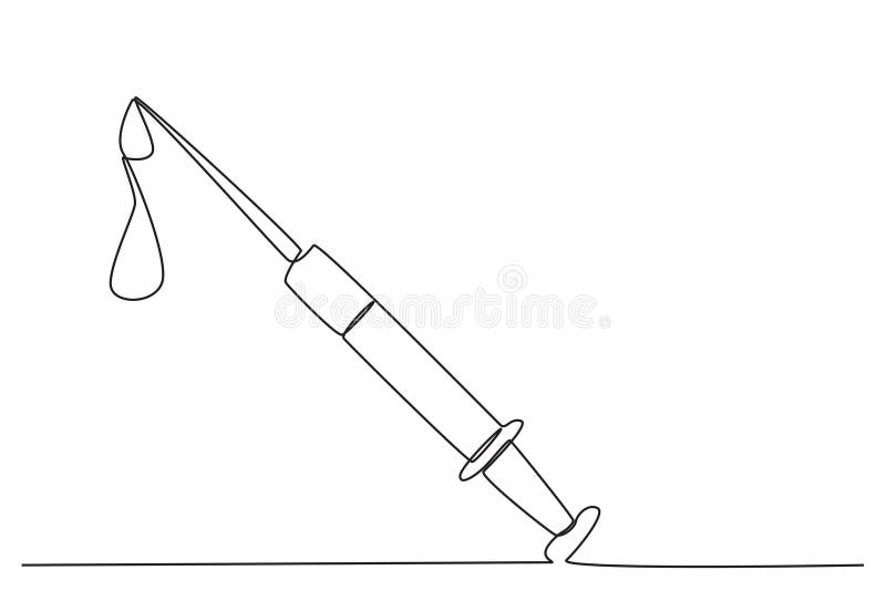 An Injection with Blood at the End Stock Vector - Illustration of ...