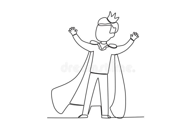 A Little King Raised Both His Hands Stock Vector - Illustration of ...