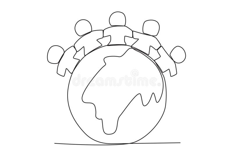 Earth and human population stock vector. Illustration of silhouette ...