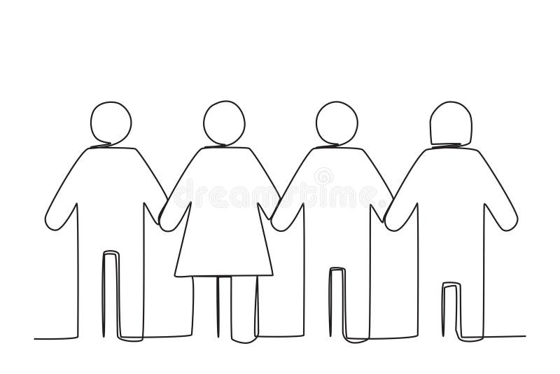 Illustration of Humans Holding Hands Stock Vector - Illustration of ...