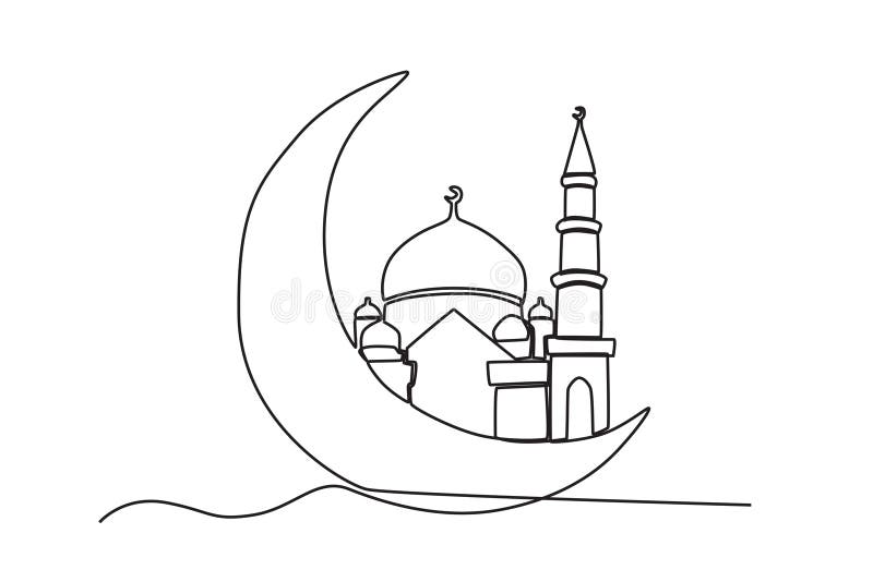 Mawlid One Line Drawing Stock Illustrations – 43 Mawlid One Line ...