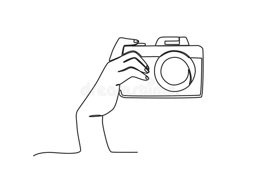A Hand-capture Landscape with a Camera Stock Vector - Illustration of ...