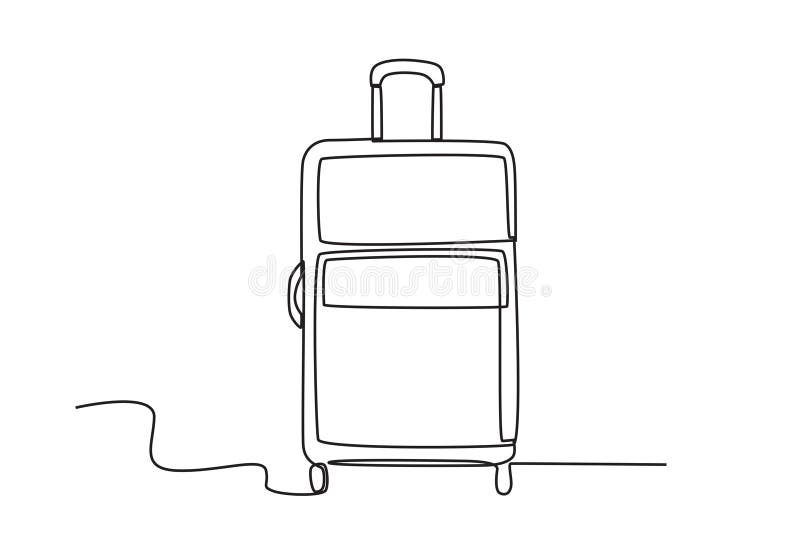 A Large Suitcase for Traveling by Plane Stock Vector - Illustration of ...