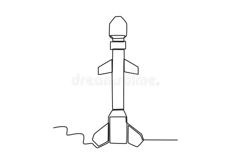 A Nuclear Rocket Front View Stock Vector - Illustration of warning ...