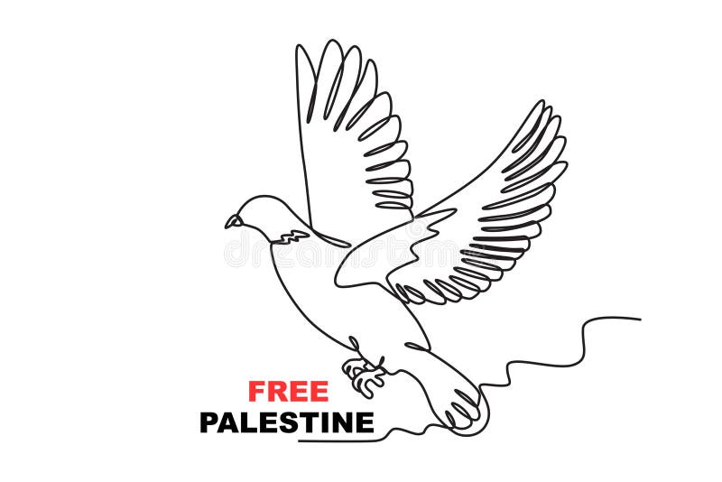 A Bird Symbol of Palestinian Freedom Stock Vector - Illustration of ...