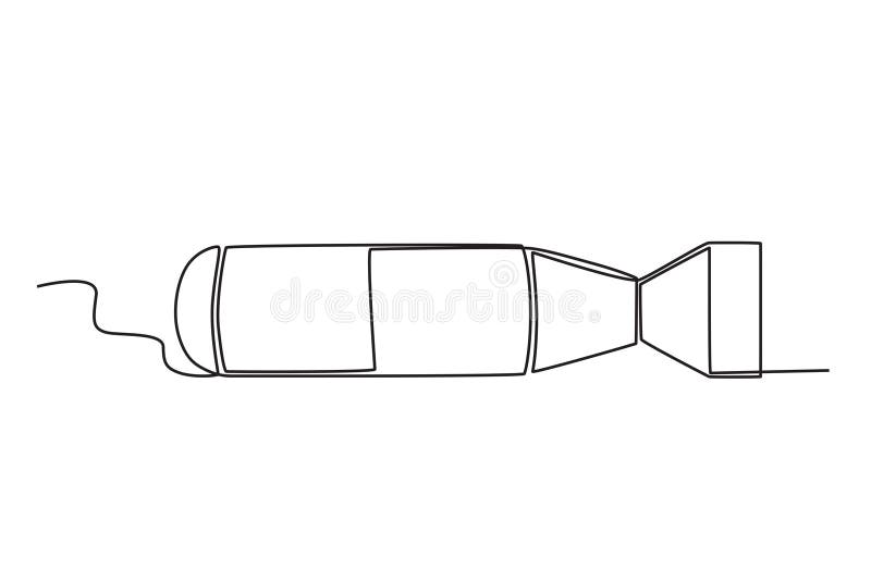 Side View of Nuclear Rocket Stock Vector - Illustration of warning ...