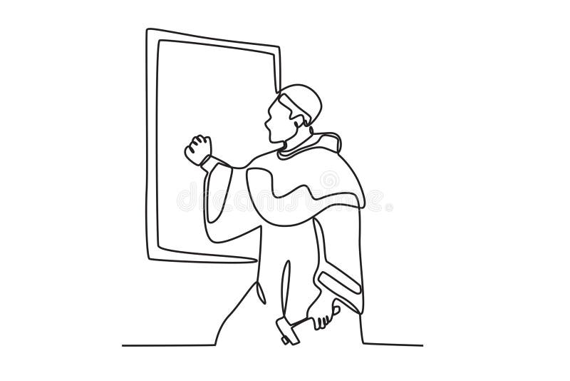 A Pastor Preaches the Word in Church Stock Vector - Illustration of ...