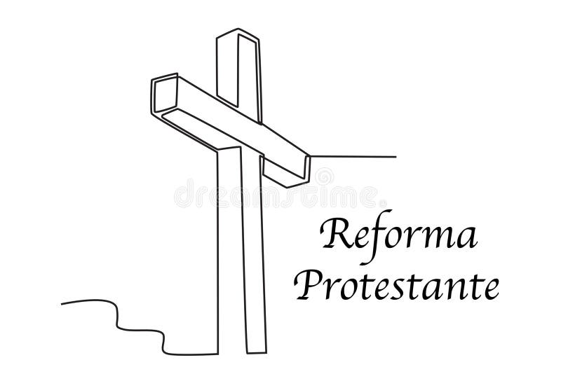 A Symbol of the Protestant Religion Stock Vector - Illustration of ...