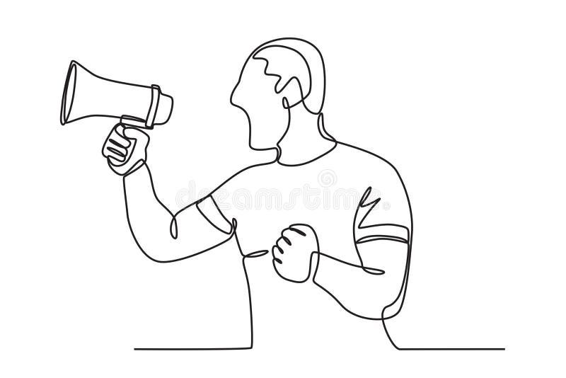 A Man Speaks Up by Shouting Stock Vector - Illustration of talk, speech ...