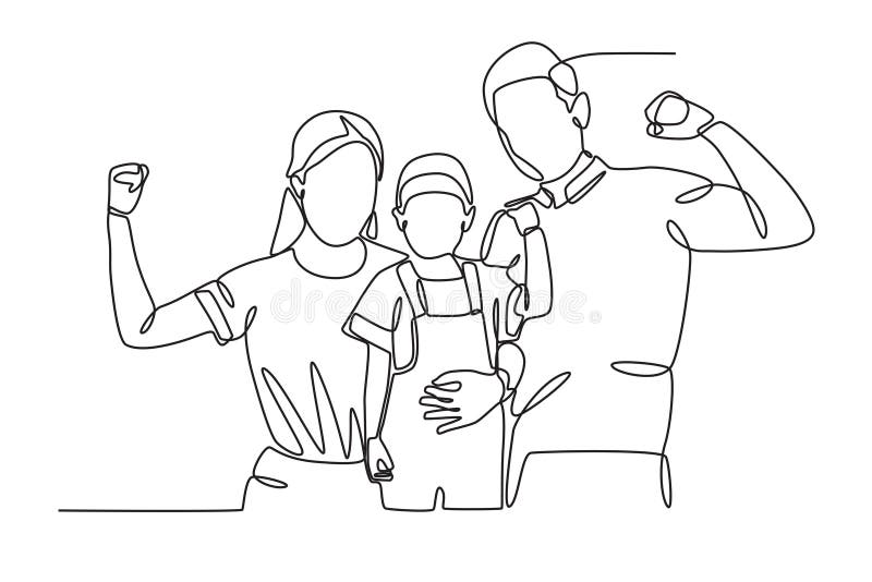 Parents Who are Encouraging Their Children Stock Vector - Illustration ...