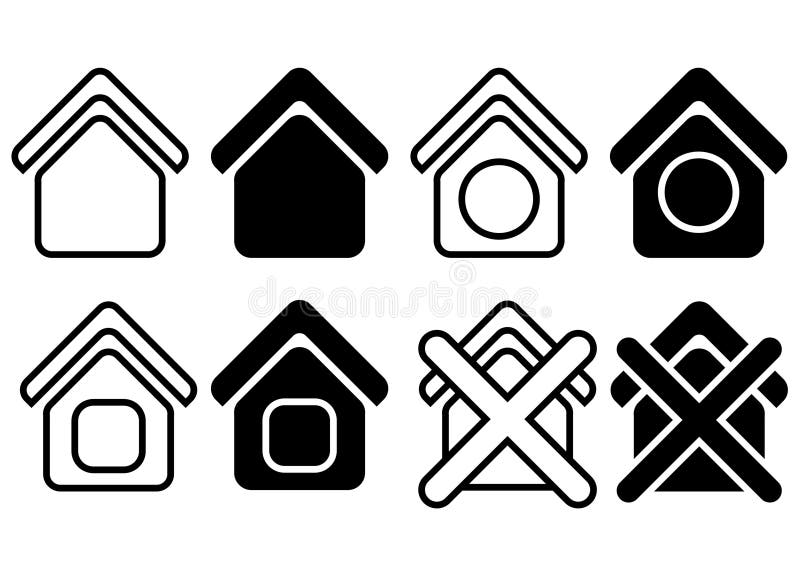House icon set, icon set stock vector. Illustration of interface ...