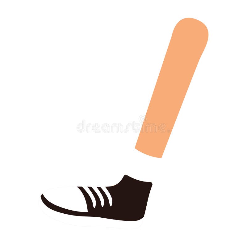 2d Illustration of Foot with Shoe Stock Illustration - Illustration of ...