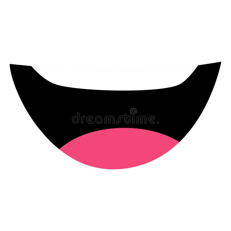 2d Illustration of Mouth Open Smile Stock Illustration - Illustration ...