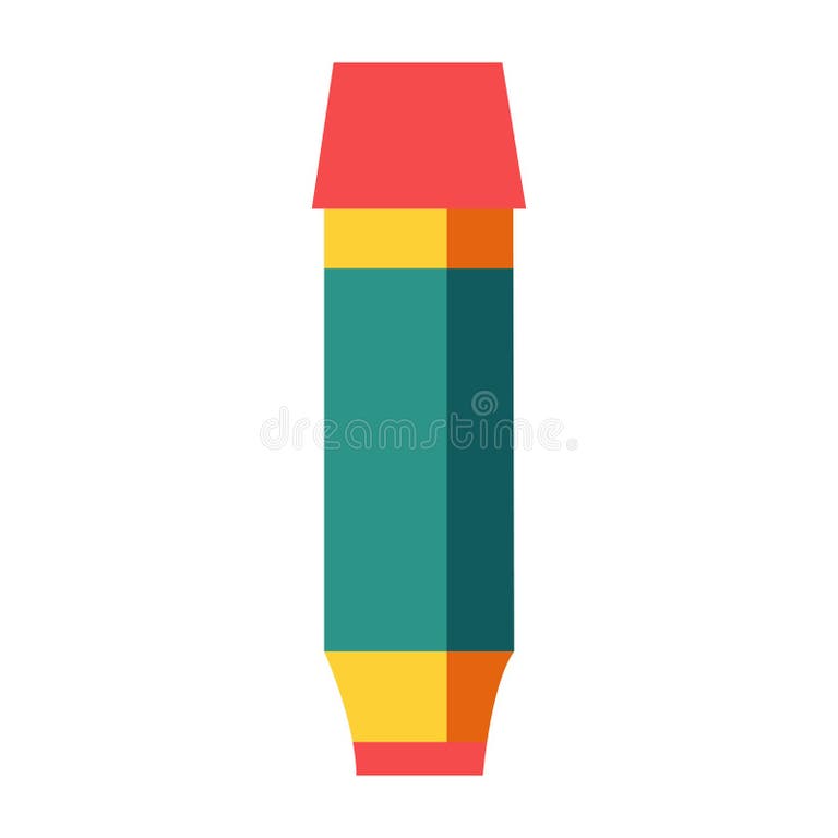 2D Illustration of Colorful Crayon Stock Illustration - Illustration of ...
