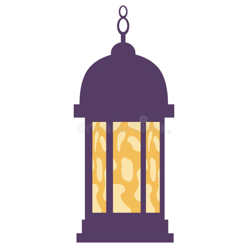 2d Illustration of Classic Lantern with Golden Glow Stock Image ...