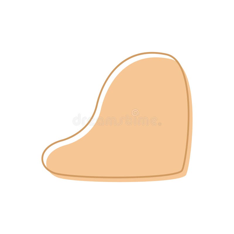 2D Illustration of Organic Peach Shape with Fluid Curves Stock ...