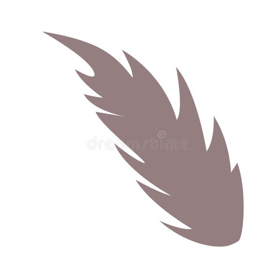 2D Illustration of Soft Feather in Minimalist Style Stock Illustration ...