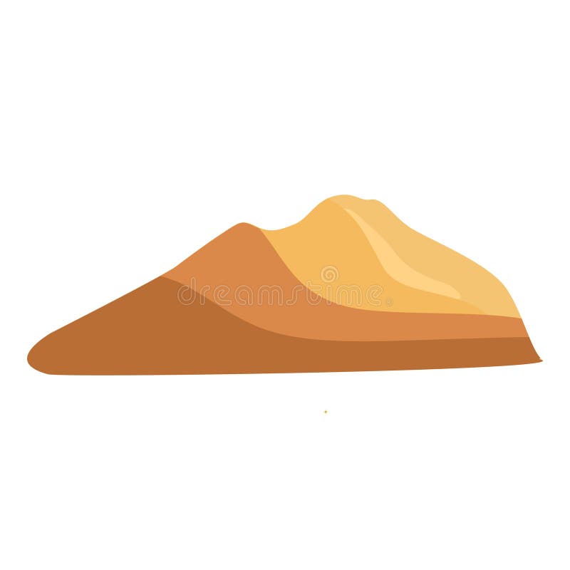 2D Orange Rocky Desert Formation Stock Illustration - Illustration of ...