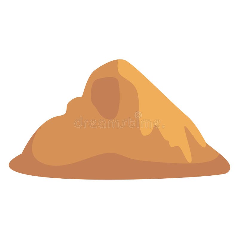 2D Rounded Desert Sand Dune Stock Illustration - Illustration of hand ...