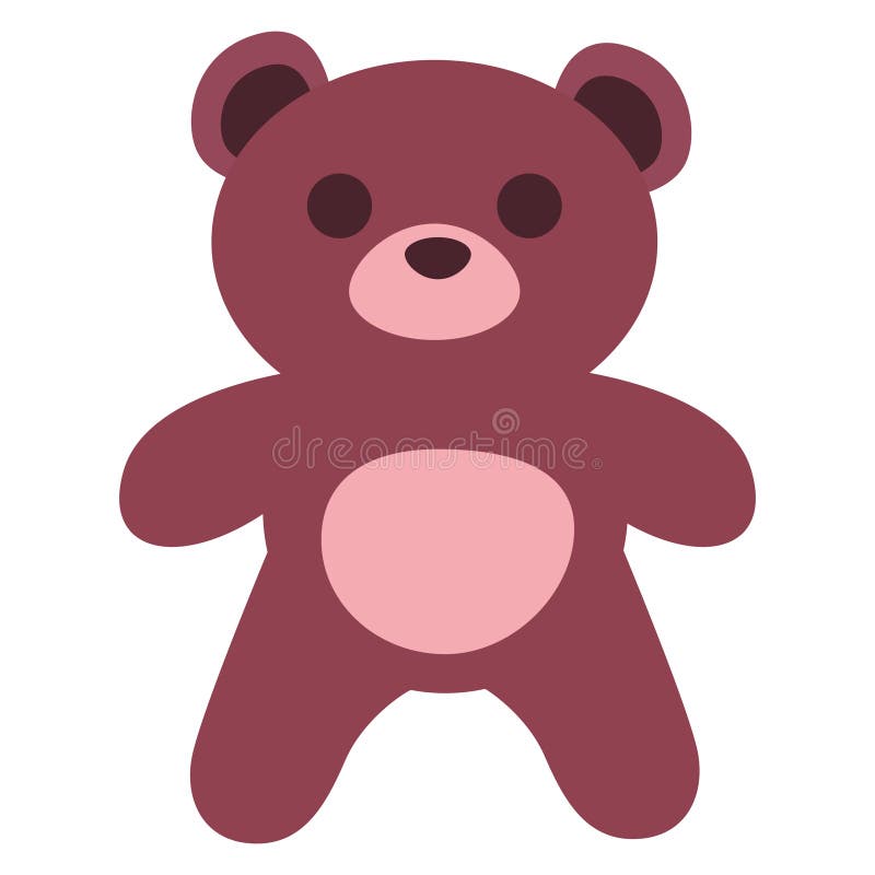 2d Illustration of Cute Brown Cuddle Bear Stock Image - Illustration of mammal, textile: 391700523