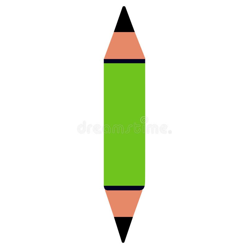 Green crayon clipart stock vector. Illustration of vibrant - 368502067