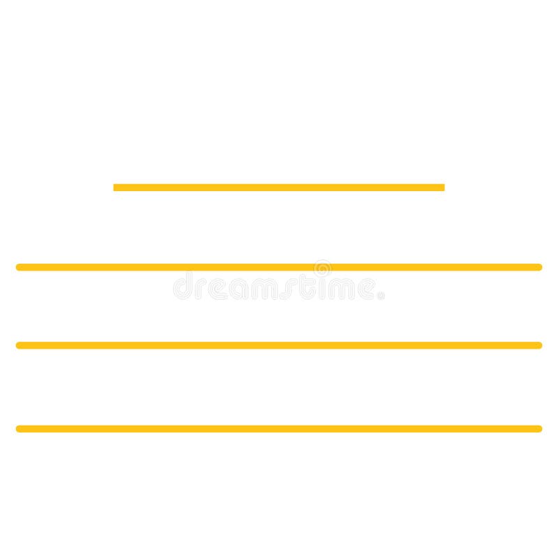 2D Illustration of Four Yellow Horizontal Lines Stock Photo ...