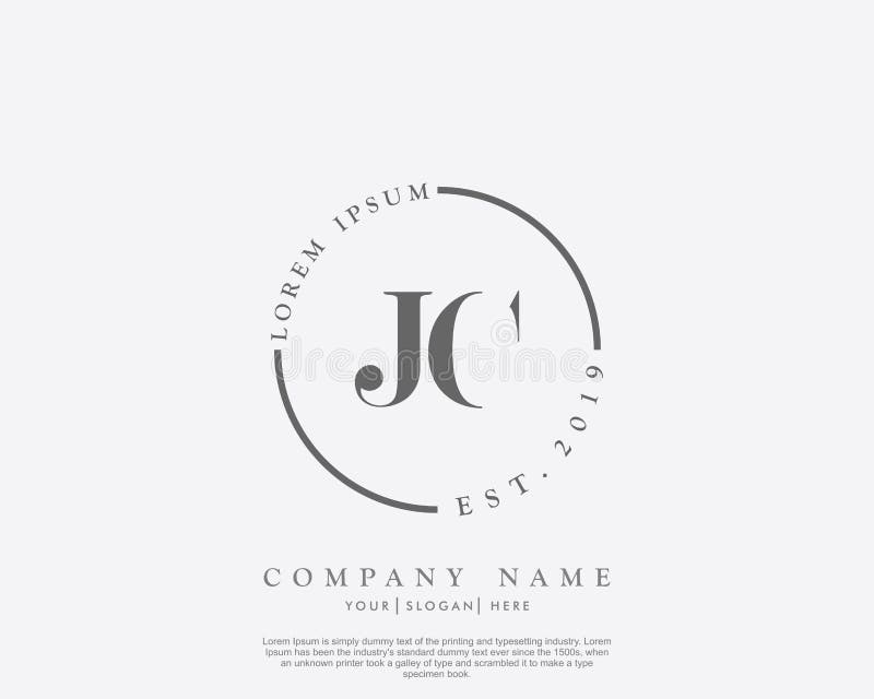 Jc Initial Symbol Signature Vector Design Stock Illustrations – 170 Jc ...