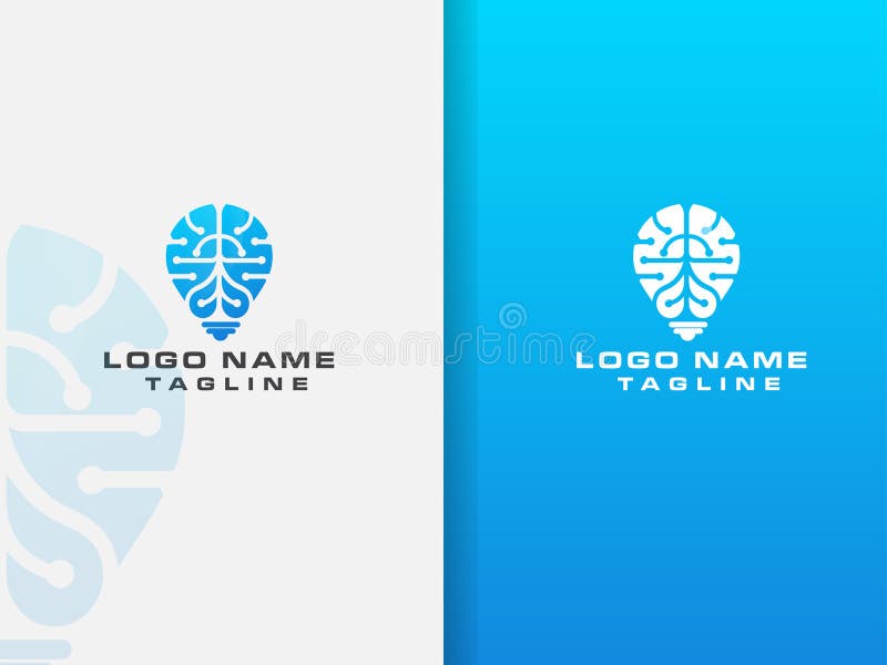 Brain Idea Logo Design. Human Brain Logo. Bulb. Idea. Light Logo ...