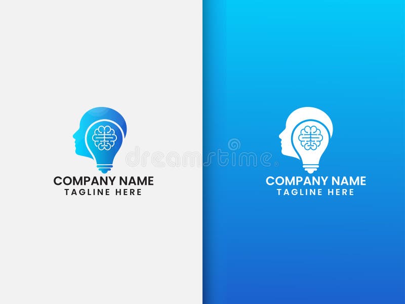 Brain Idea Logo Design. Human Brain Logo. Idea. Think. Mind Logo. Bulb ...