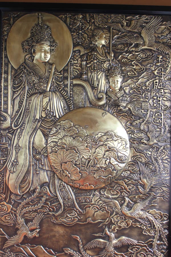 Arte Chinesa Da Placa De Cobre Imagem de Stock - Imagem de chinês ...