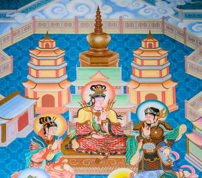 Arte Chino De La Pintura Mural Imagen de archivo - Imagen de épico ...