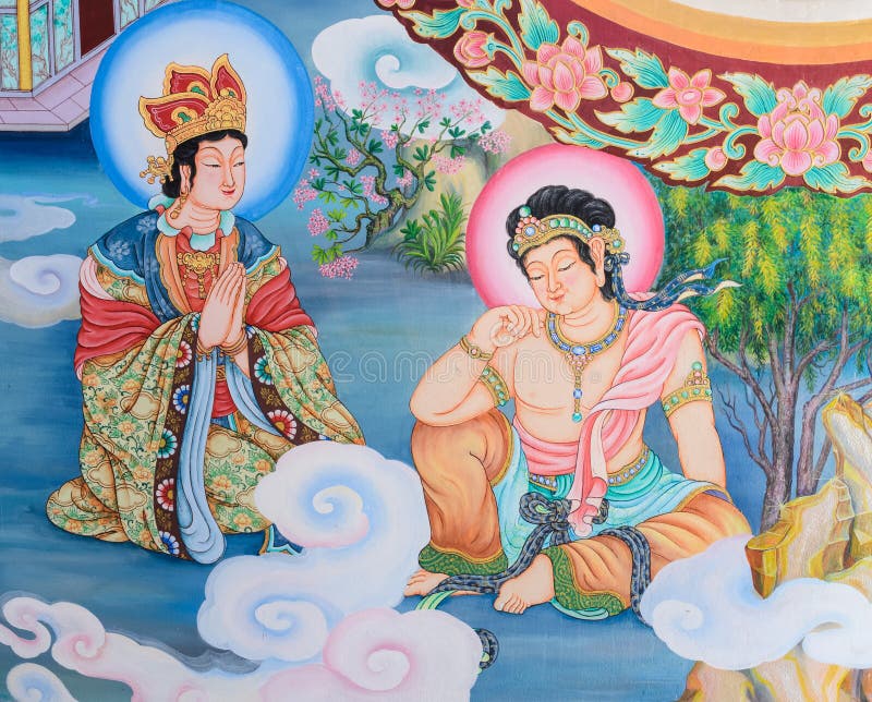 Arte Chino De La Pintura Mural Imagen de archivo - Imagen de épico ...