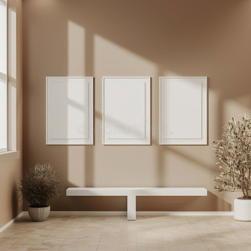 Mockup, Advertisement, Minimalist, Living Room, Neutral Colors Stock ...