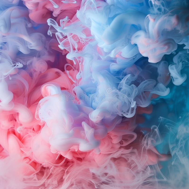 Vibrant Clouds of Colored Smoke Float through the Air. Art Com IA Stock ...