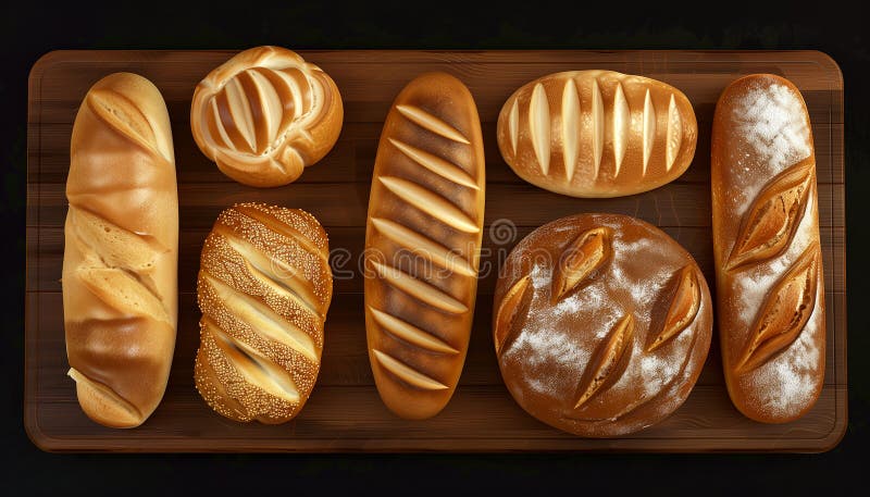 Freshly Baked Bread. Smell and Taste in the Bakery Arte Com IA Stock ...