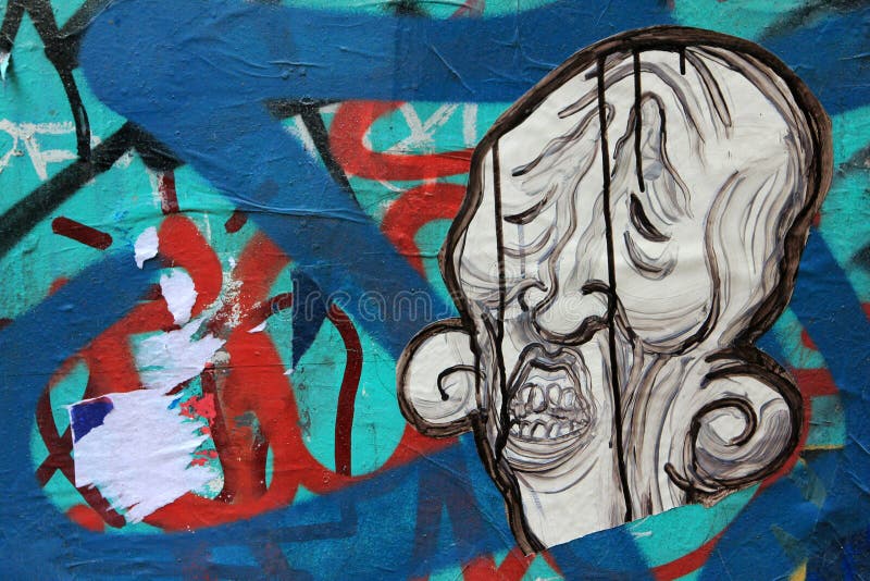 Hombre con una cara fea imagen de archivo. Imagen de espeluznante ...