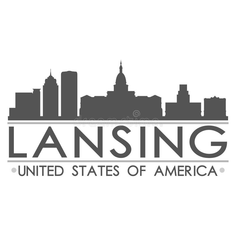 Arte Del Vector De Lansing Skyline Symbol Design City Ilustración del ...