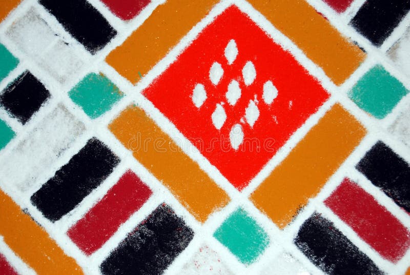 Arte Tradicional De La Arena Del Rangoli Foto de archivo - Imagen de ...