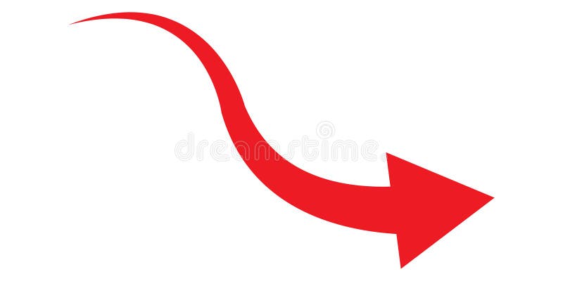 Arte Vectorial De Flecha Curvada Roja Ilustración del Vector ...