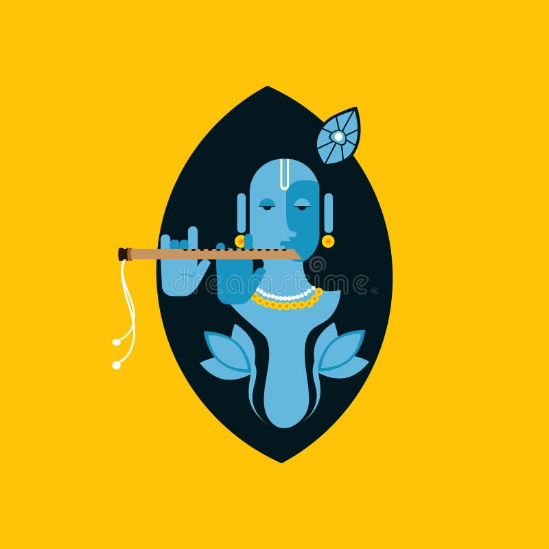 Arte Vectorial De Lord Krishna Ilustración del Vector - Ilustración de ...