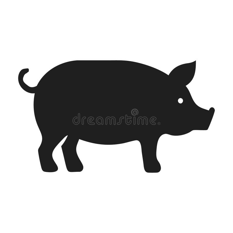 Arte Vectorial De Silueta De Cerdo Foto de archivo - Ilustración de ...