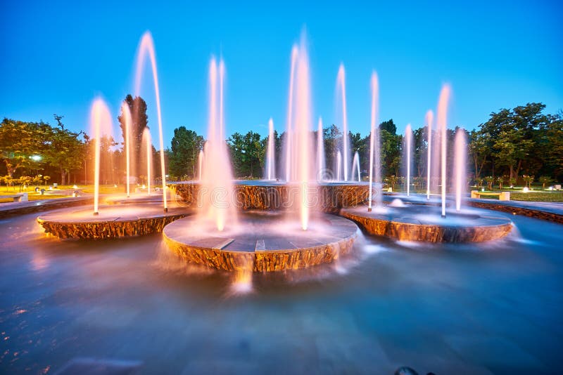Artesian Fountain stock image. Image of park, bucharest - 56945509